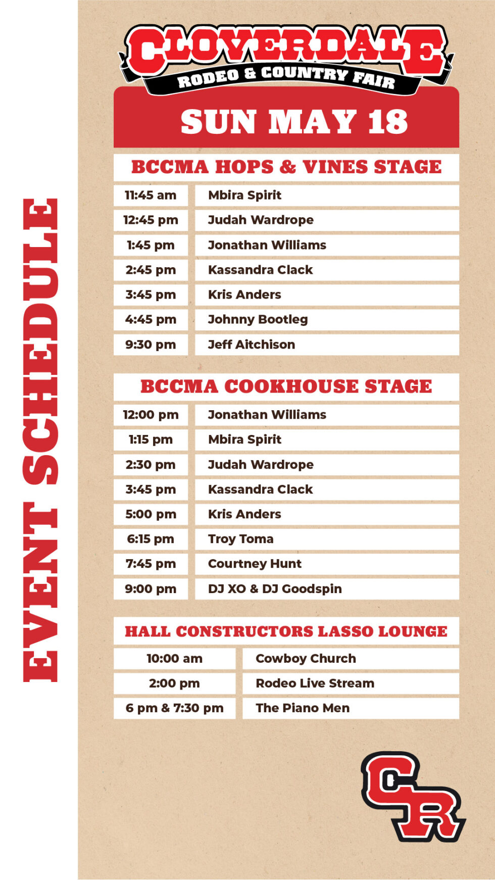Event Schedule | Cloverdale Rodeo and Country Fair