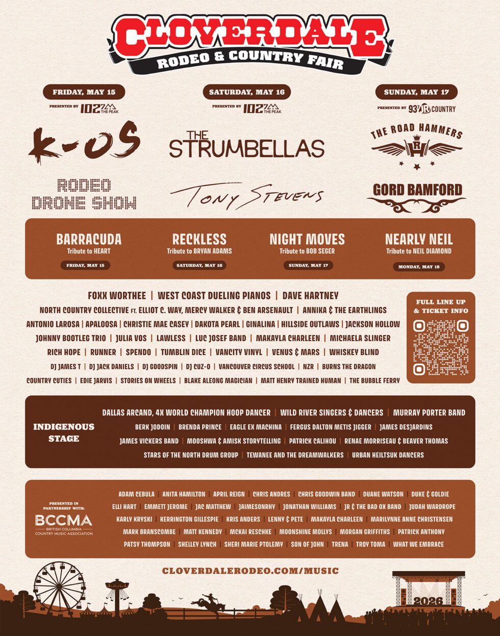 Artist Lineup | Cloverdale Rodeo and Country Fair